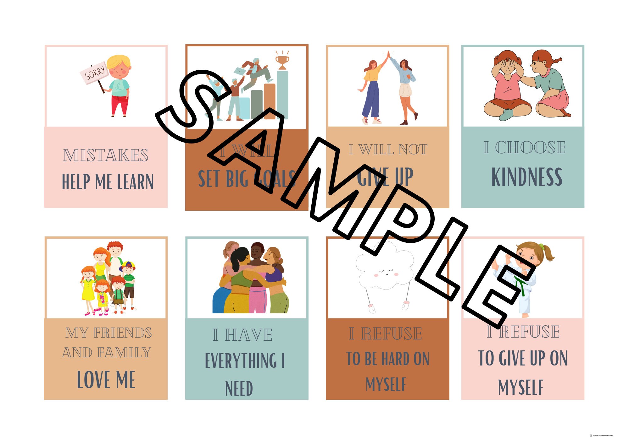 Kids Affirmation Cards/ Printable Affirmation Cards/ Self-esteem Cards ...