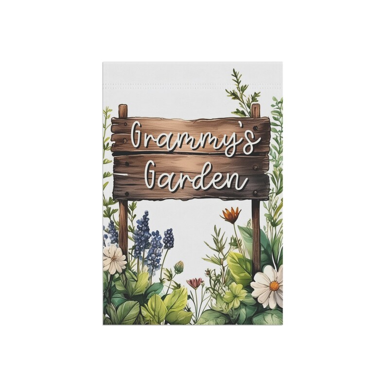 12x18 Garden Banner Grammy's Garden Gifts for Grandma Double-sided ...