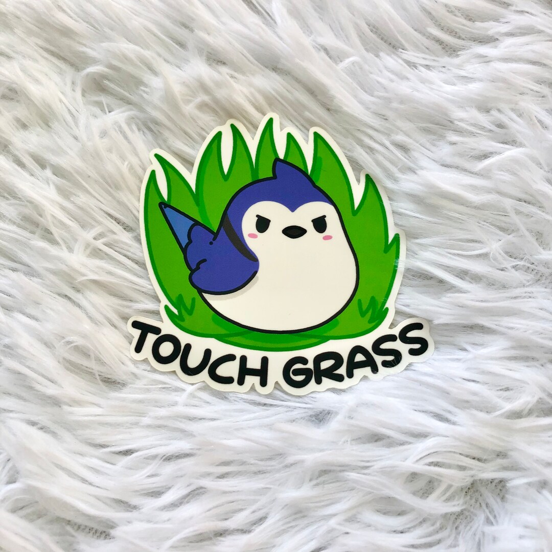 Touch Grass Vinyl Sticker FREE SHIPPING - Etsy