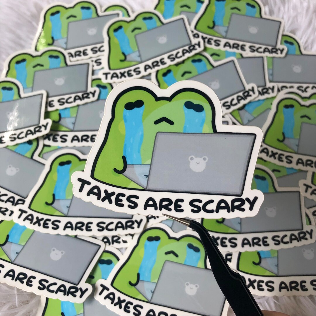 Taxes Are Scary Sticker FREE SHIPPING - Etsy