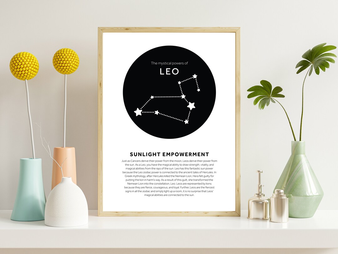Mystical Power of Leo Digital Download Poster 11x17 Star - Etsy