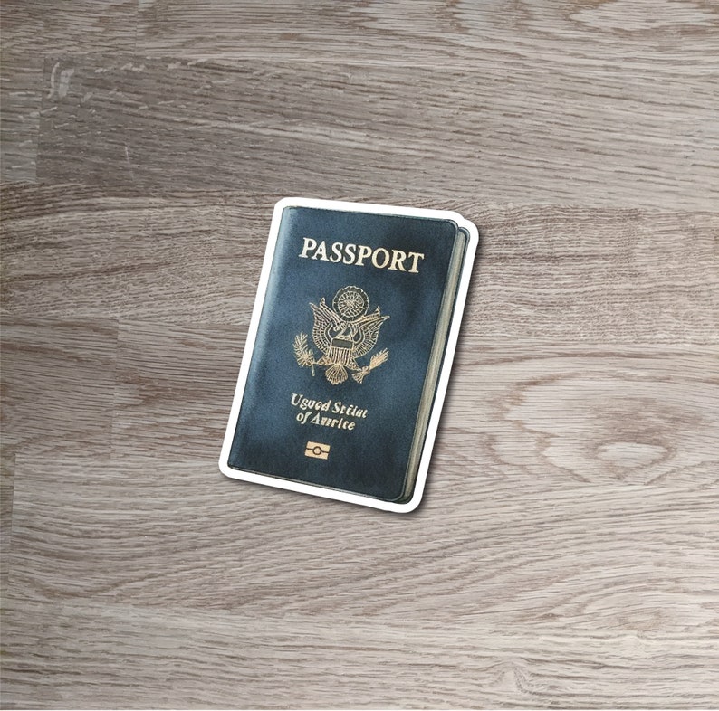 Work to Travel Sticker Bundle: Passport, Camera, Suitcase, Airplane ...