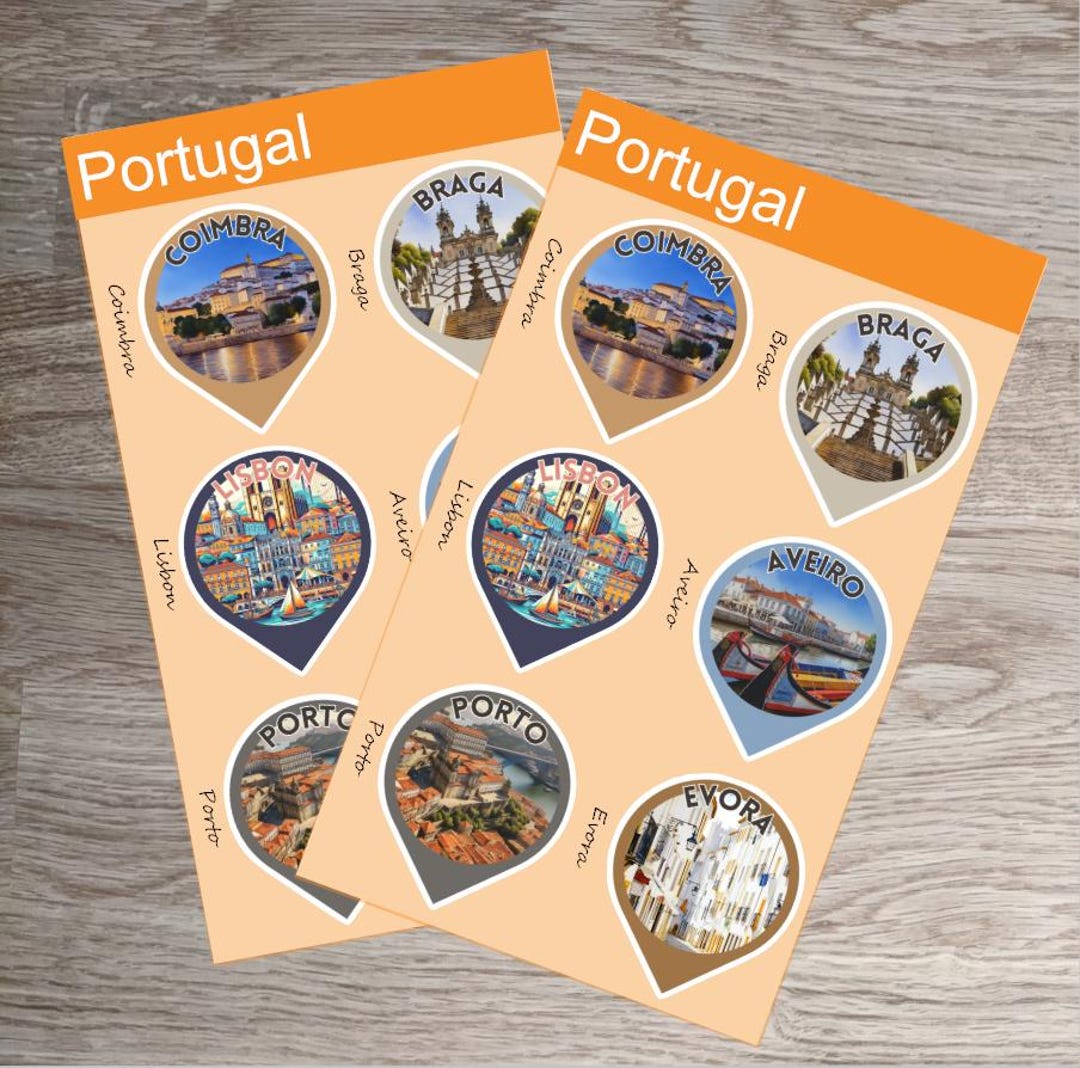Portugal Travel Bucket List Sticker Sheet for Vacation Planner, Journal ...