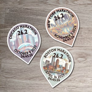 Personalized 2023 Major World Marathon Sticker, 26.2 Miles Full ...