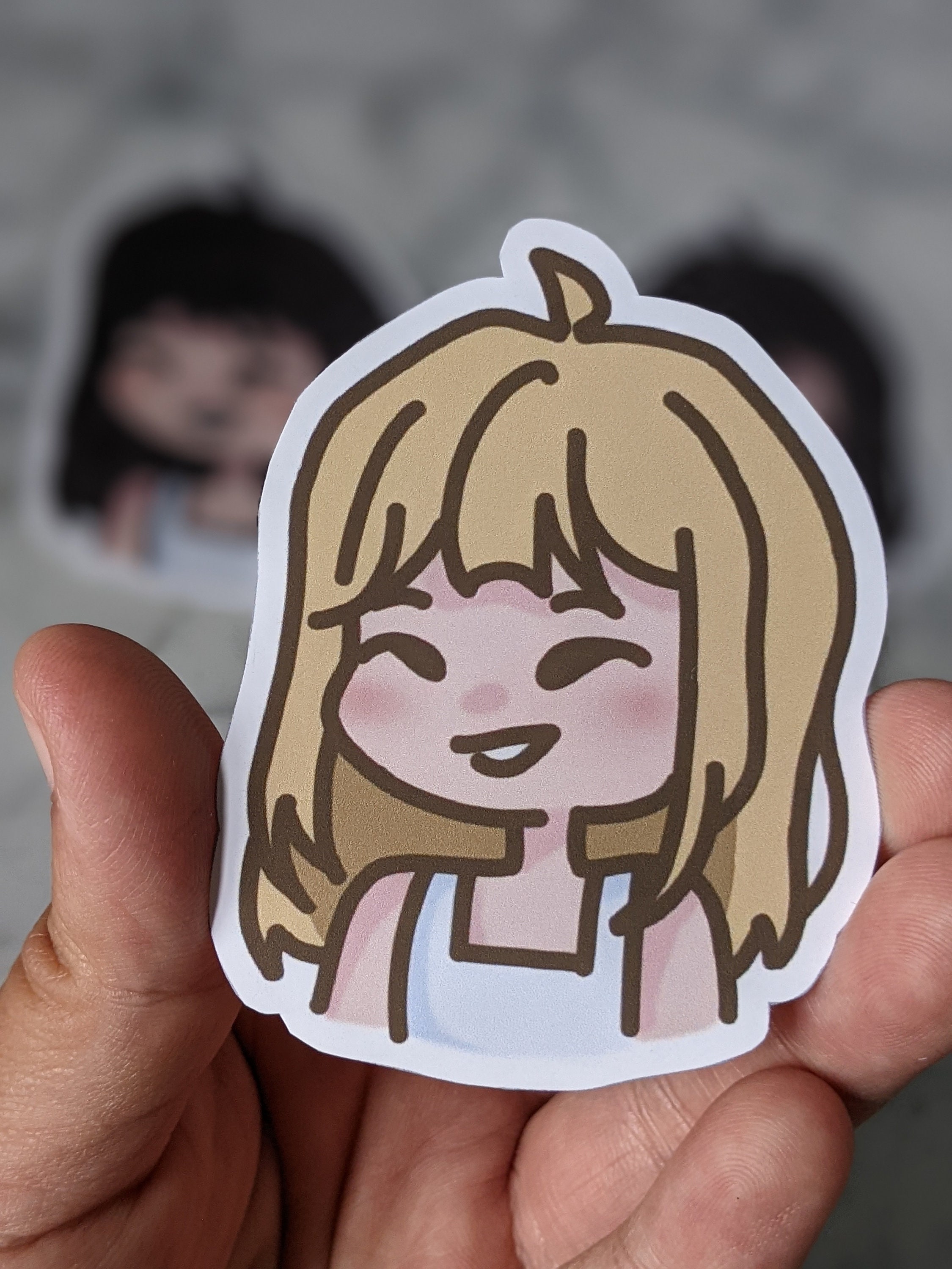 Little Cute Girl Die-cut Sticker for Decorating Notebooks, Laptops ...