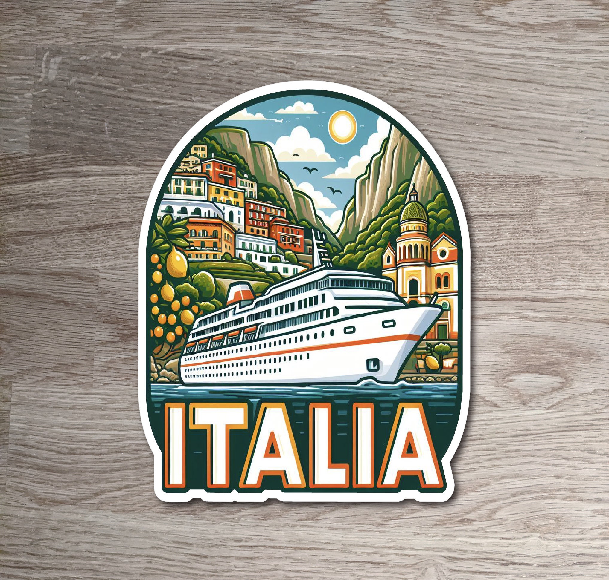 Italy Mediterranean Sea Cruise Sticker, Europe Trip Souvenir, Surprise ...