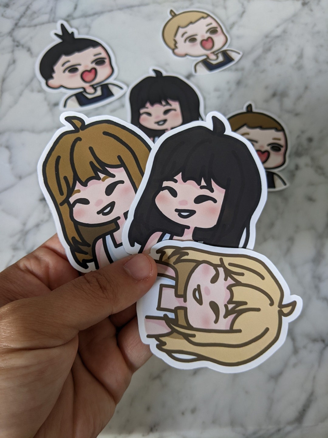 Little Cute Girl Die-cut Sticker for Decorating Notebooks, Laptops ...