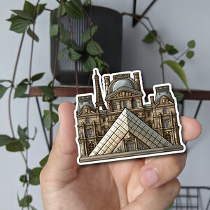 Paris France Louvre Museum Sticker, Europe Trip Souvenir, Surprise ...