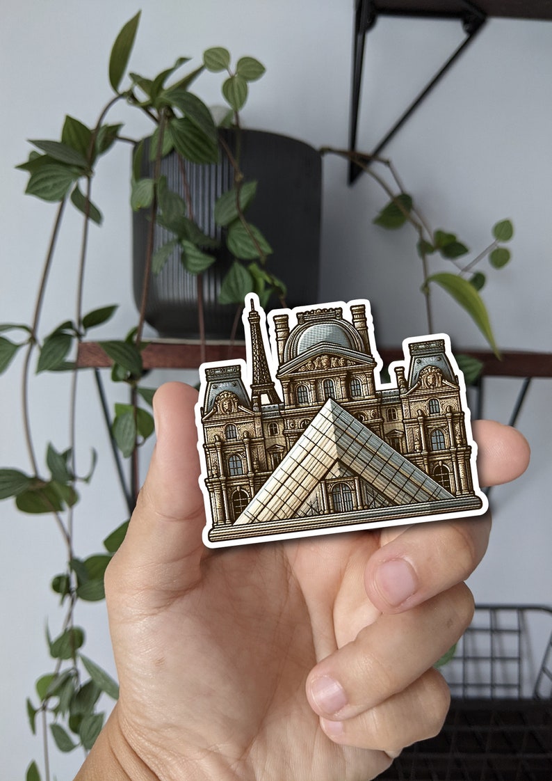 Paris France Louvre Museum Sticker, Europe Trip Souvenir, Surprise ...