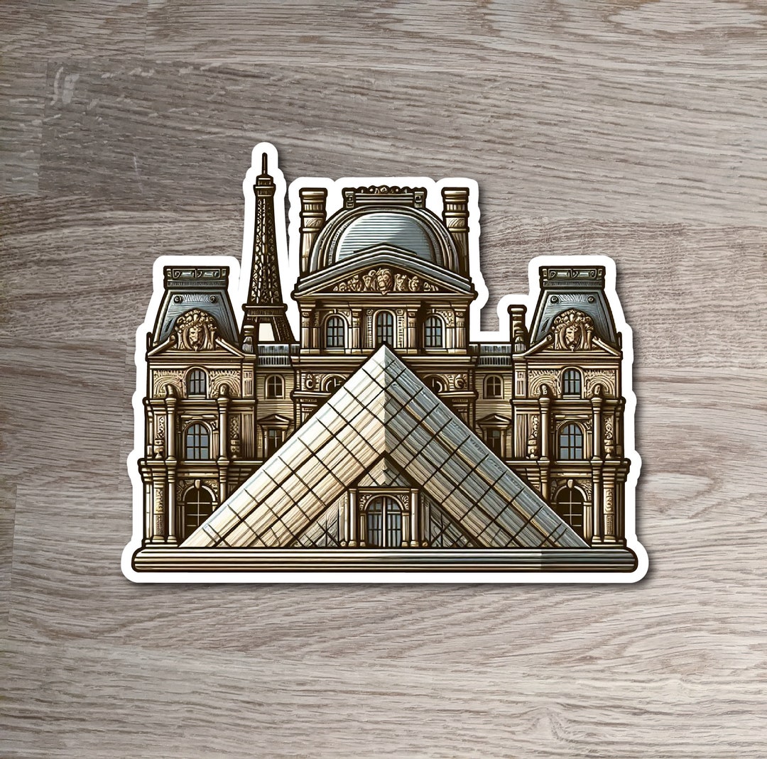 Paris France Louvre Museum Sticker, Europe Trip Souvenir, Surprise ...