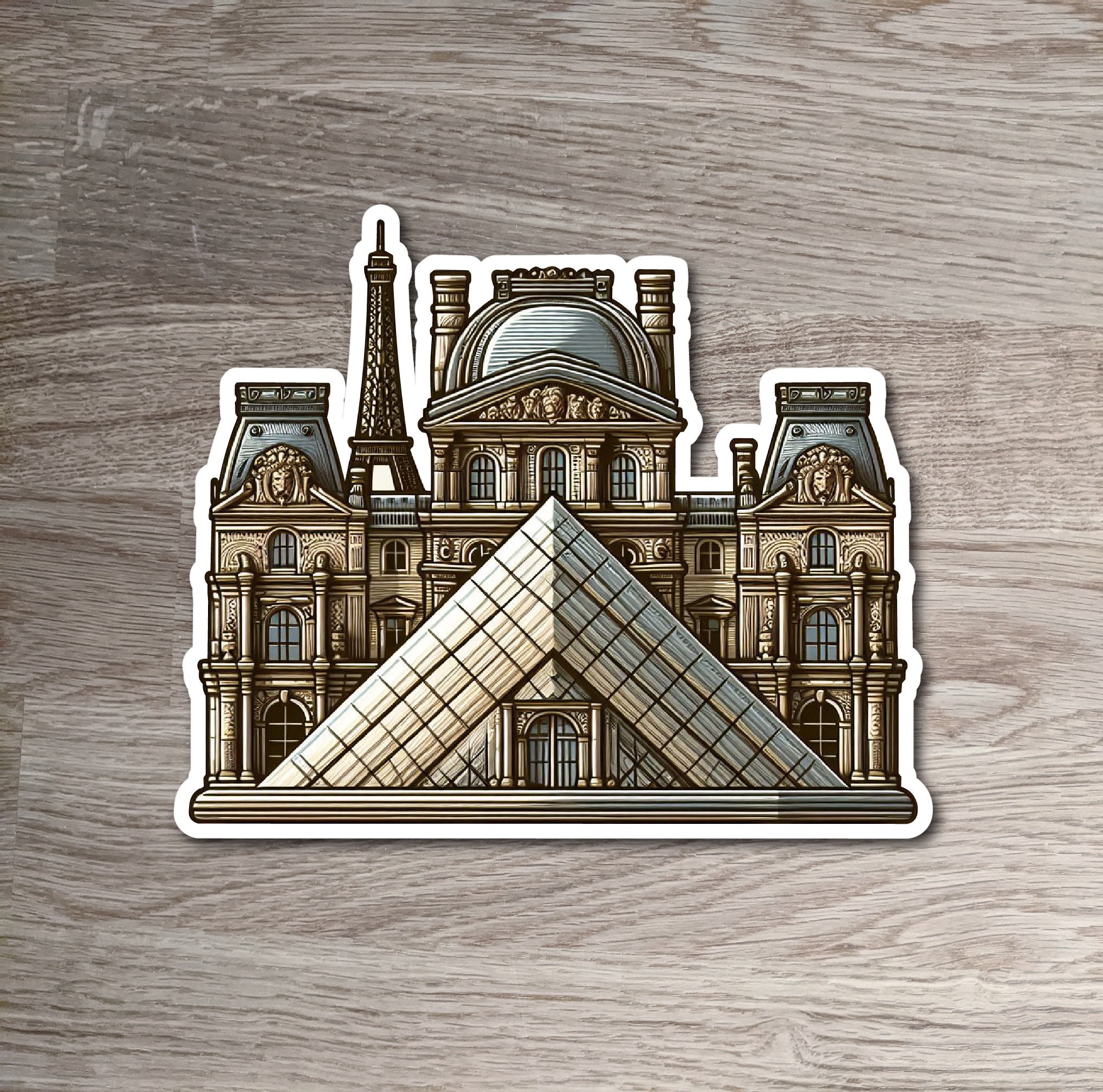 Paris France Louvre Museum Sticker, Europe Trip Souvenir, Surprise ...