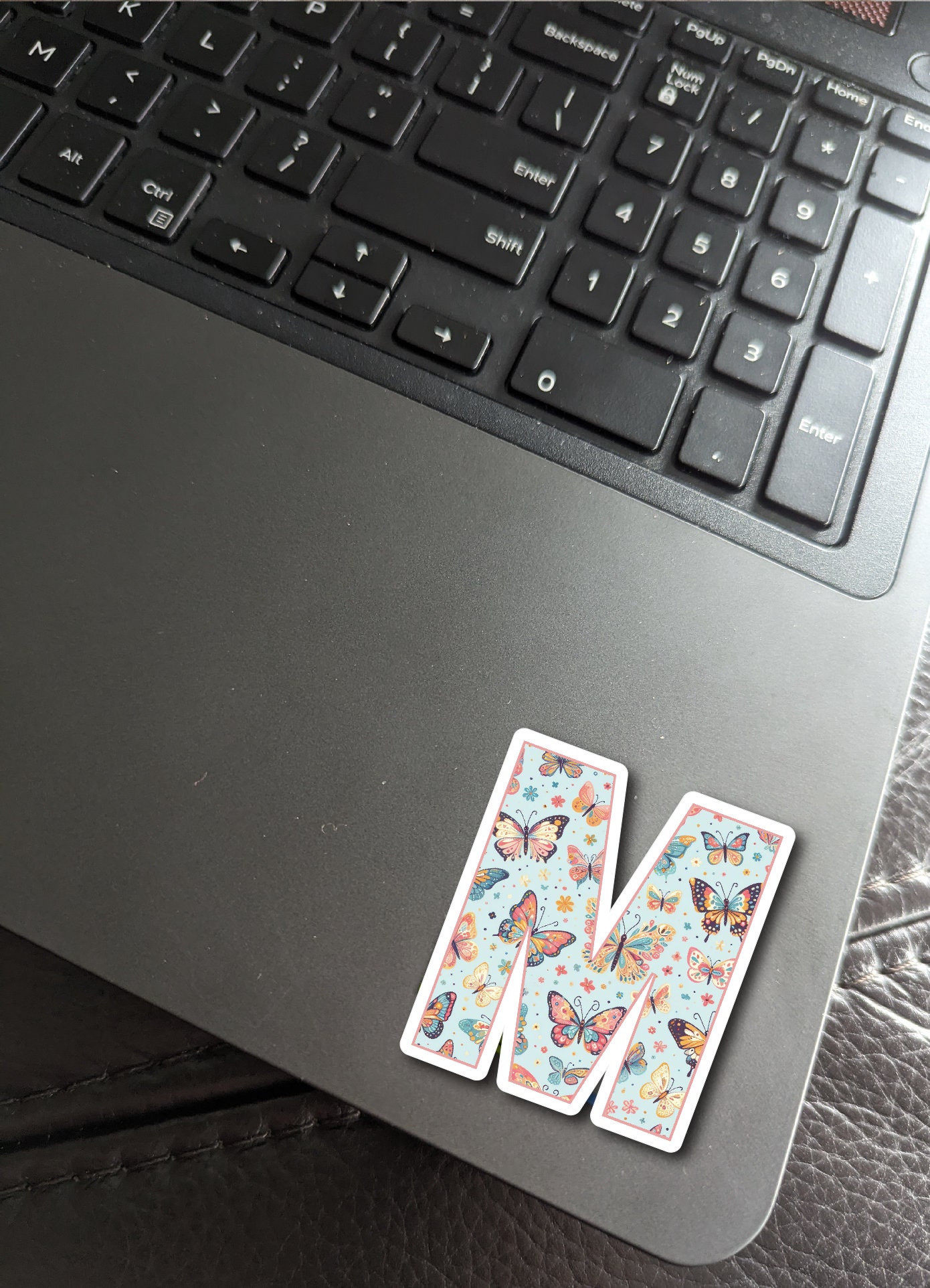 Butterfly Themed Alphabet Letter Stickers, Monogram Name Sticker for ...