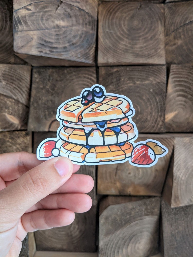 Hearty Breakfast Food Sticker Bundle, Waffles Pancakes Orange Juice ...