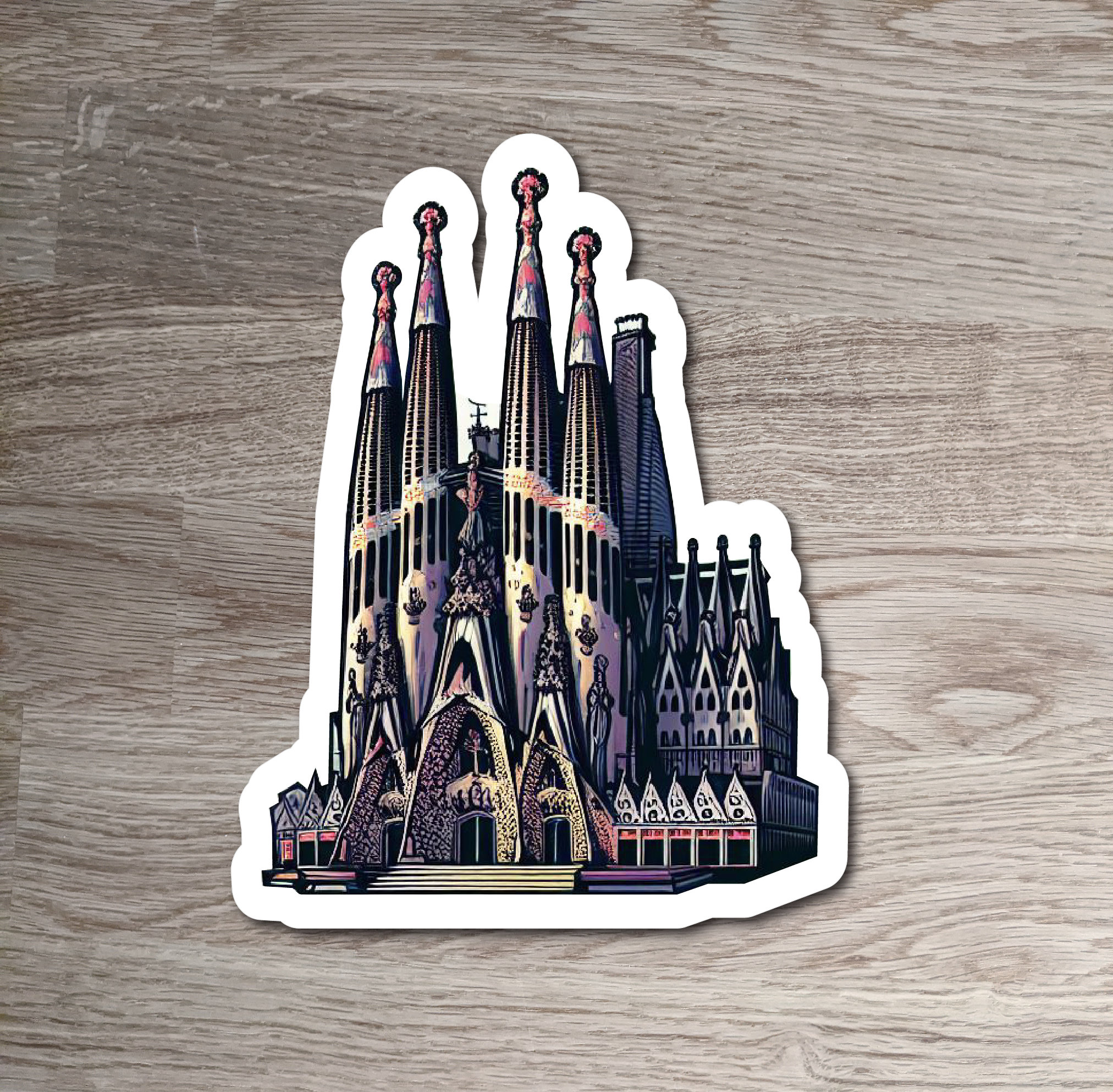 Spain Sagrada Familia Basilica Sticker, Europe Trip Souvenir, Surprise ...