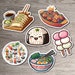 Japan Food Sticker Bundle, Fried Gyoza, Sushi Sashimi Platter, Dango ...