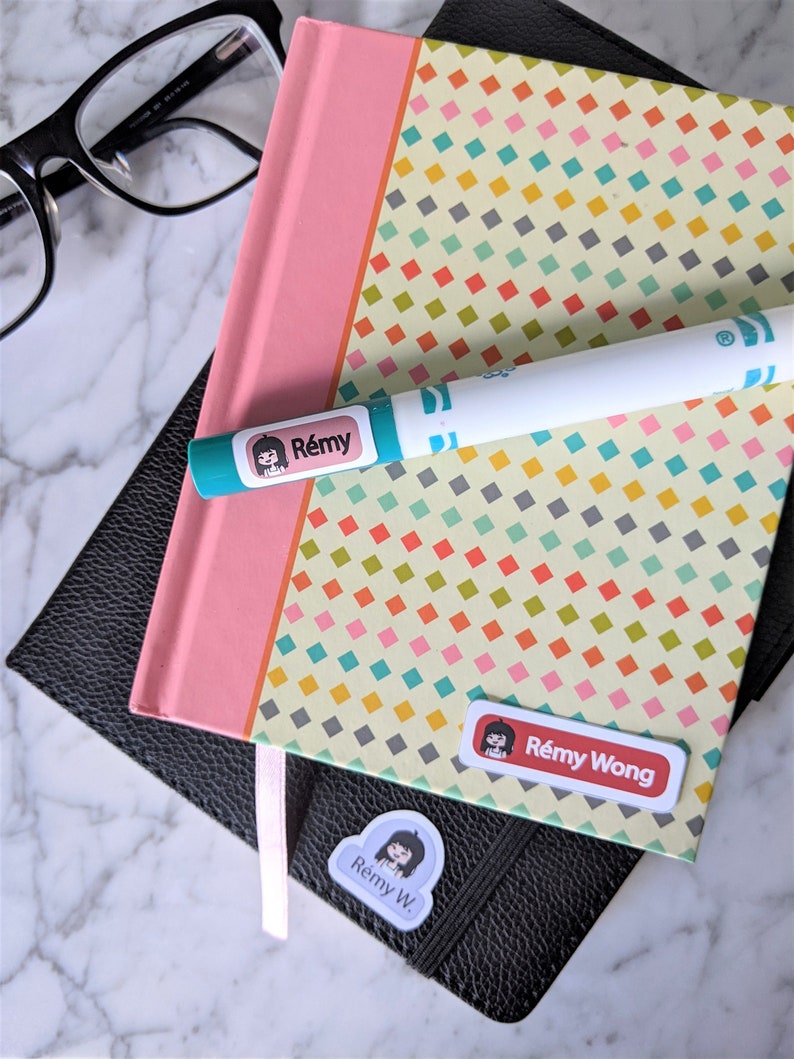 Personalized Name Labels for Girls, Back to School, Daycare, School ...