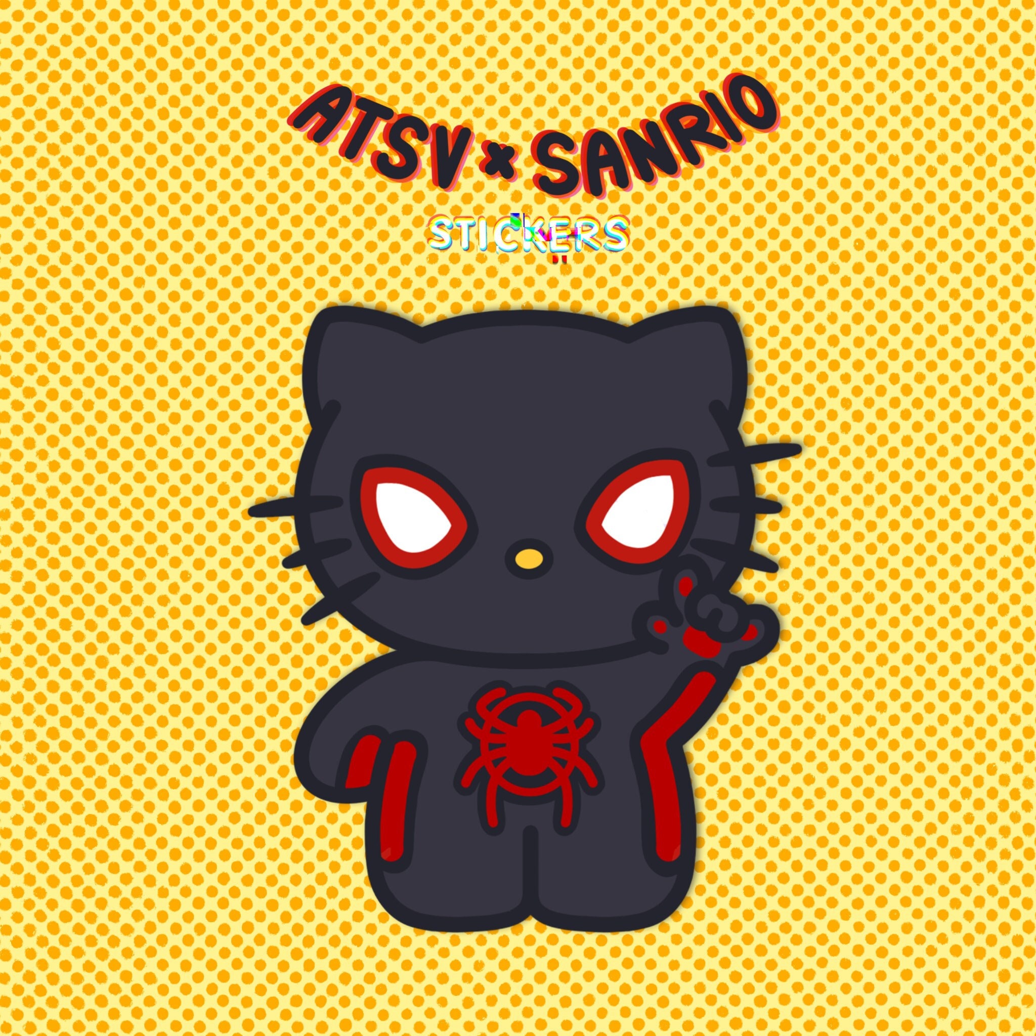 Miles Morales ATSV Hello Kitty Sticker - Etsy