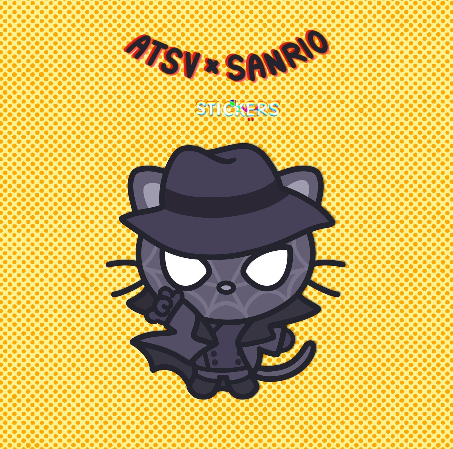 Spider-noir Chococat Sticker - Etsy