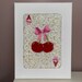24x30cm Rhinestone Cherry Ace Card - Etsy