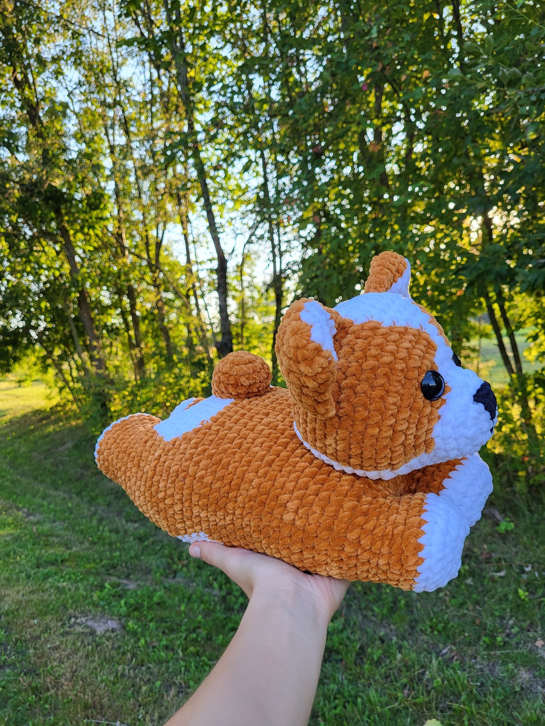 Crochet Plush Handmade Amigurumi Toy Dog Corgi - Etsy