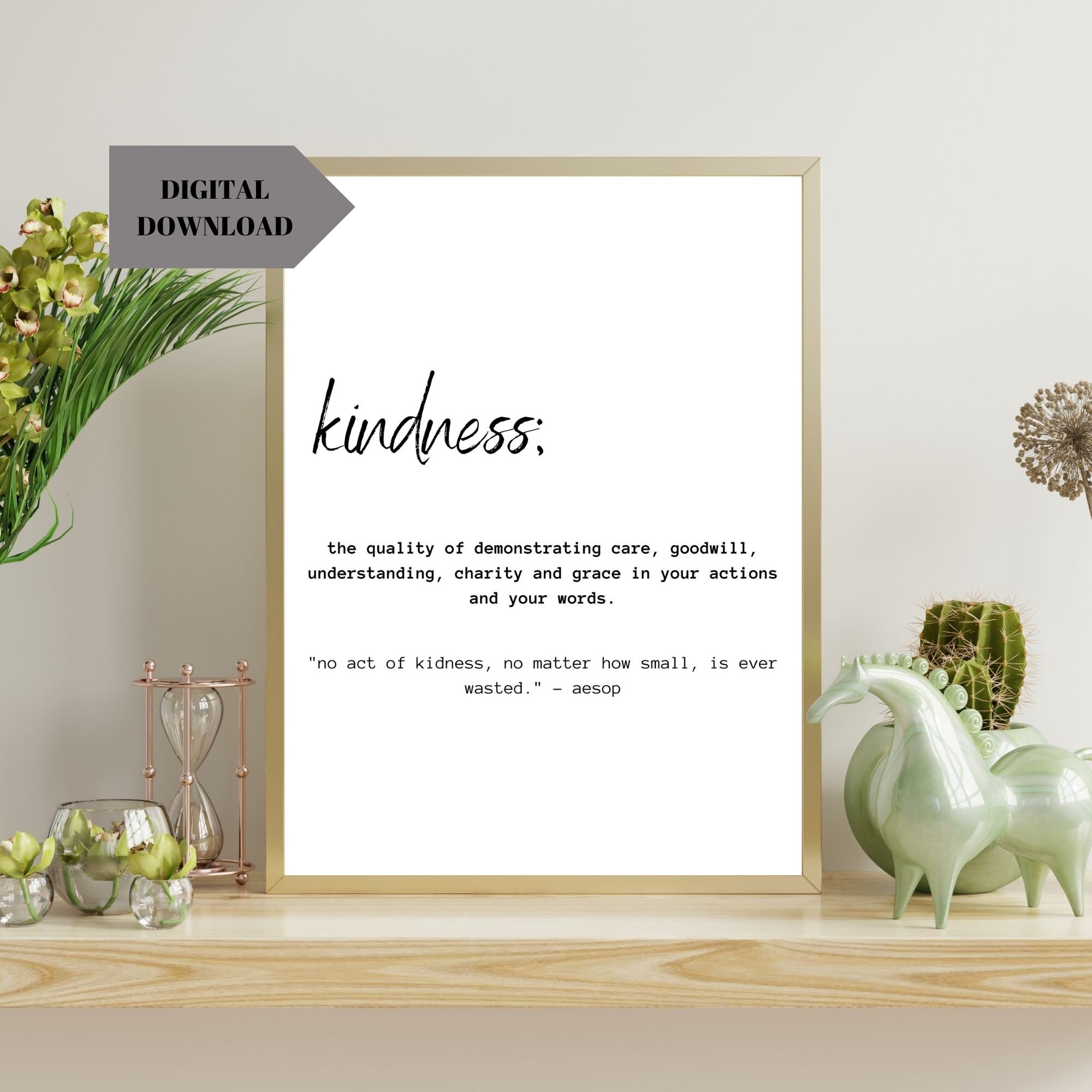 Kindness Definition Print Kindness Quote Office Wall Art - Etsy
