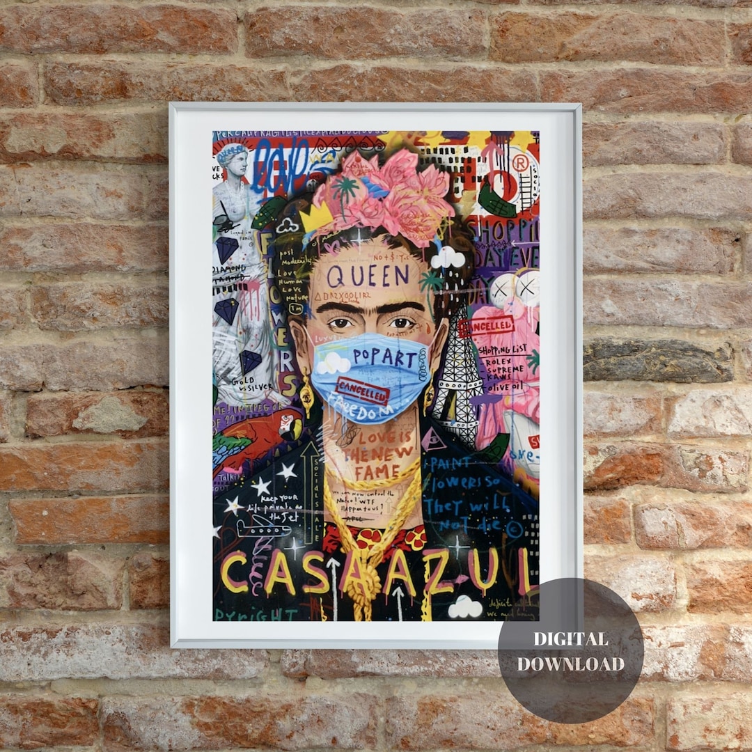 Frida Kahlo Pop ART Print Frida Kahlo Wall Art Frida Kahlo - Etsy