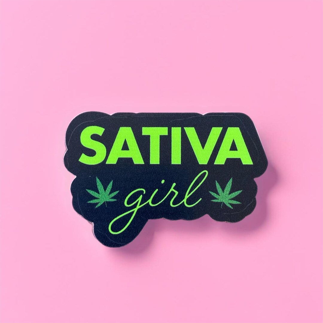 Sativa Girl Sticker, Stoner Girl Sticker, Weed 420 Sticker, Waterproof ...