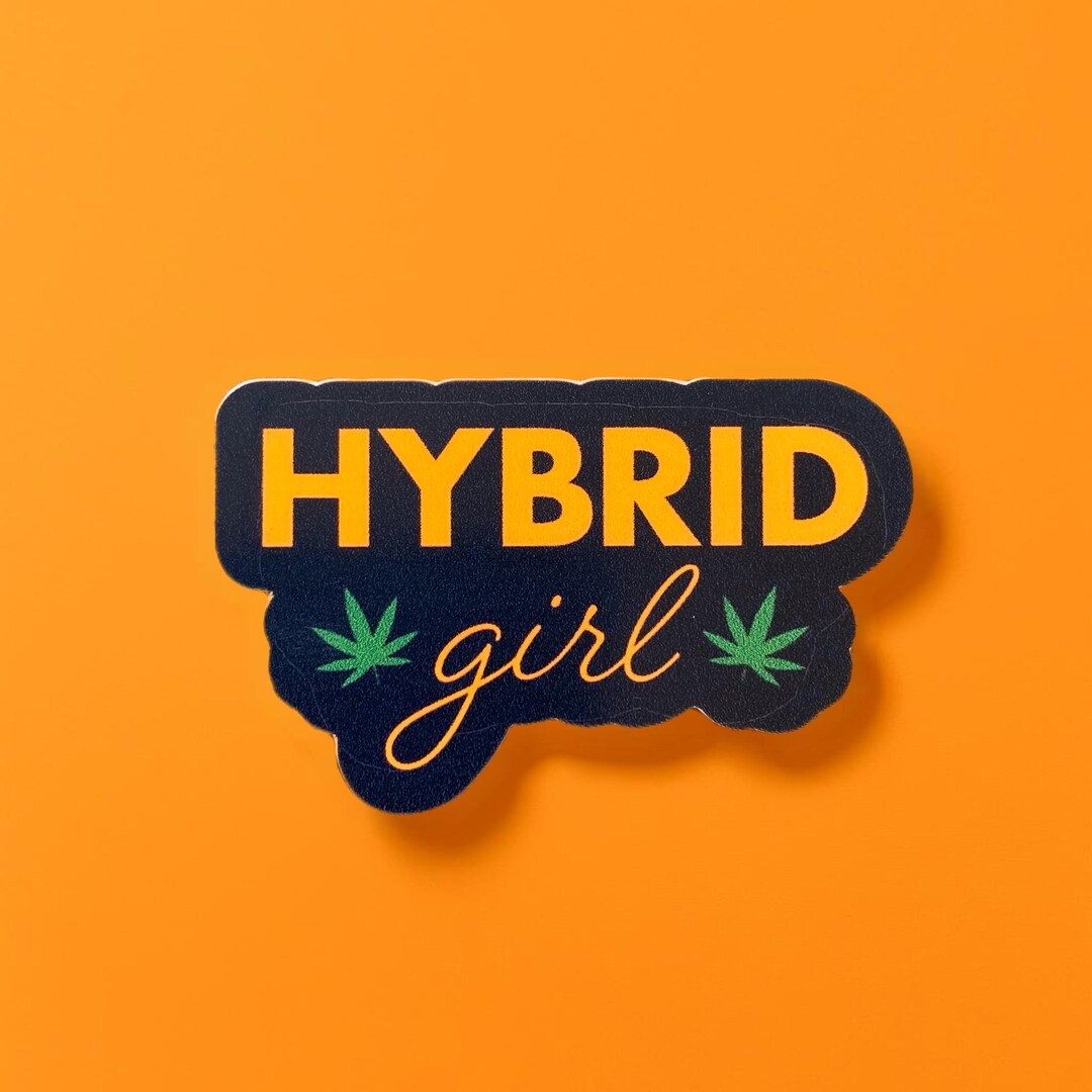 Hybrid Girl Sticker, Stoner Girl Sticker, Weed 420 Sticker, Waterproof ...