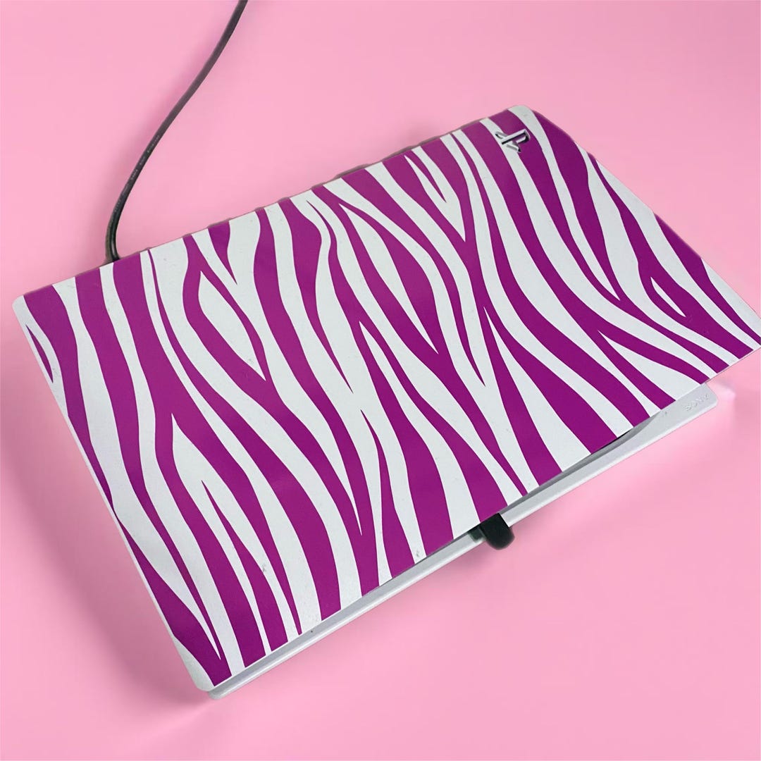 Zebra Print PS5 Skin Vinyl Decal, Vinyl Color Options, Playstation 5 ...