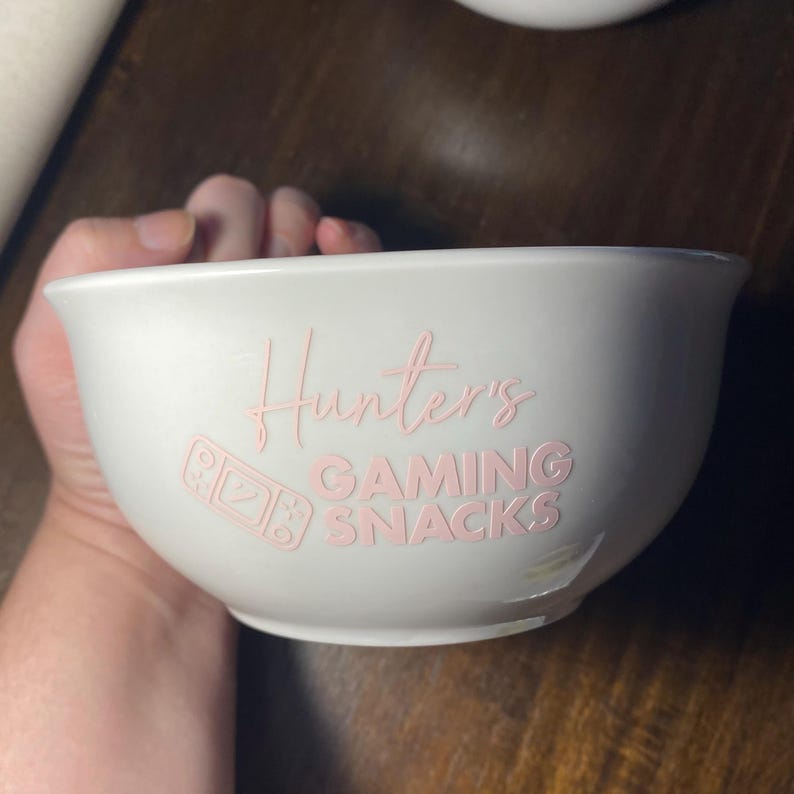 Personalized “gaming Snacks” Gift Bowl, Custom Gamer Gifts, Birthday ...