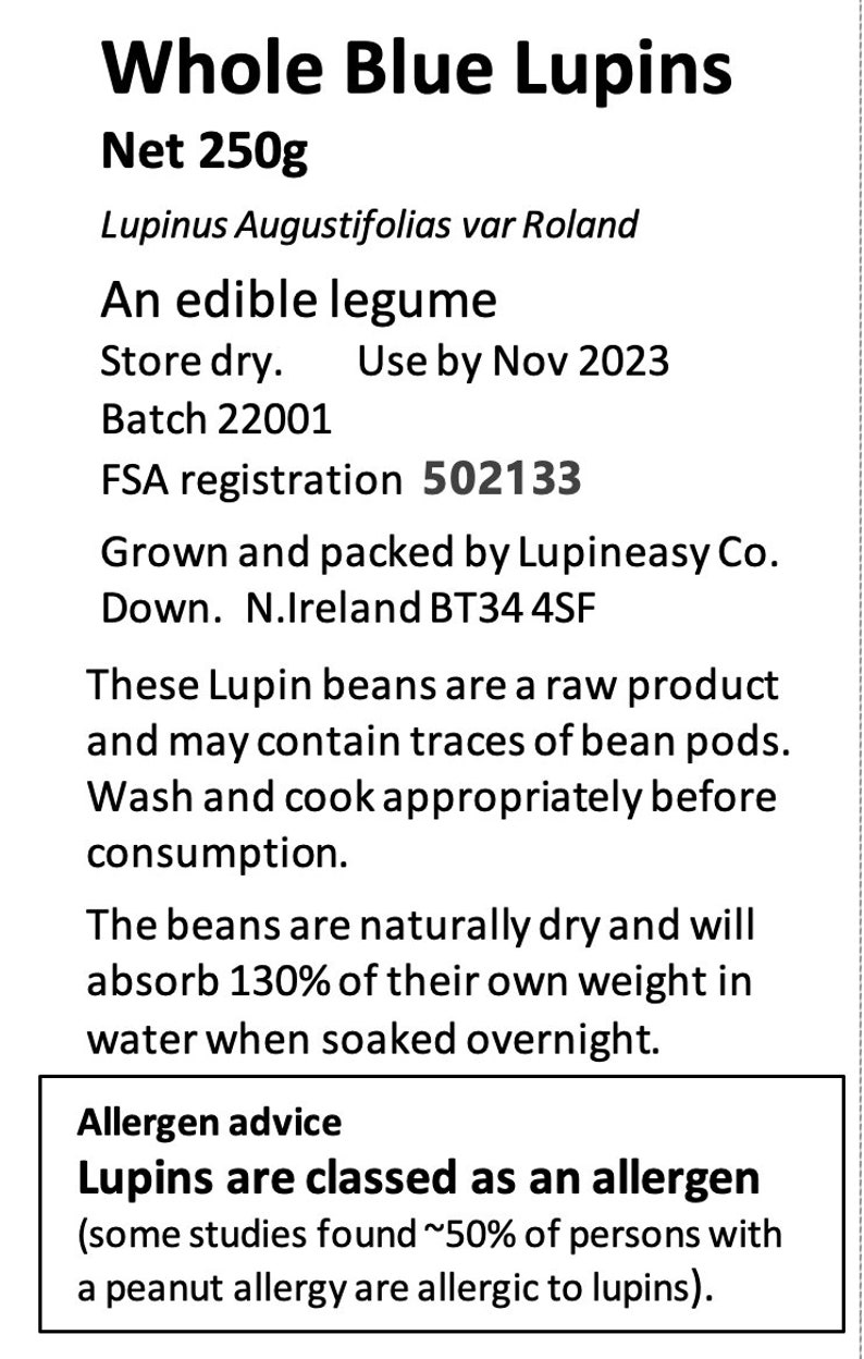 Edible Sweet 'blue' Lupins (lupins Agustifolias). Lupini Beans Lupin ...