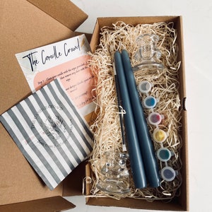 Candle Painting Kit: DIY Craft Activity With 4 Candles - Etsy