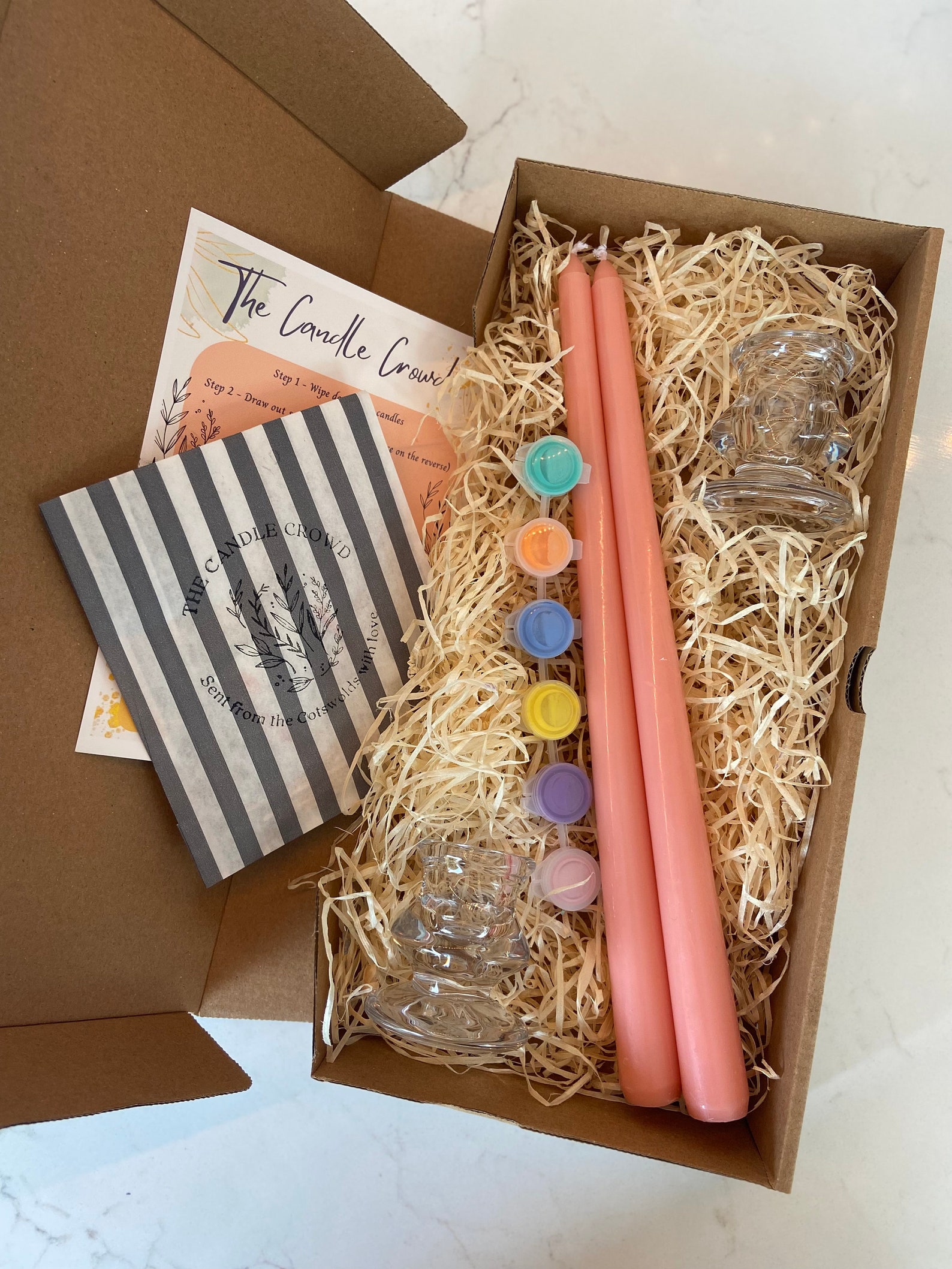 Candle Painting Kit: DIY Craft Activity With 4 Candles - Etsy