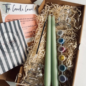 Candle Painting Kit: DIY Craft Activity With 4 Candles - Etsy