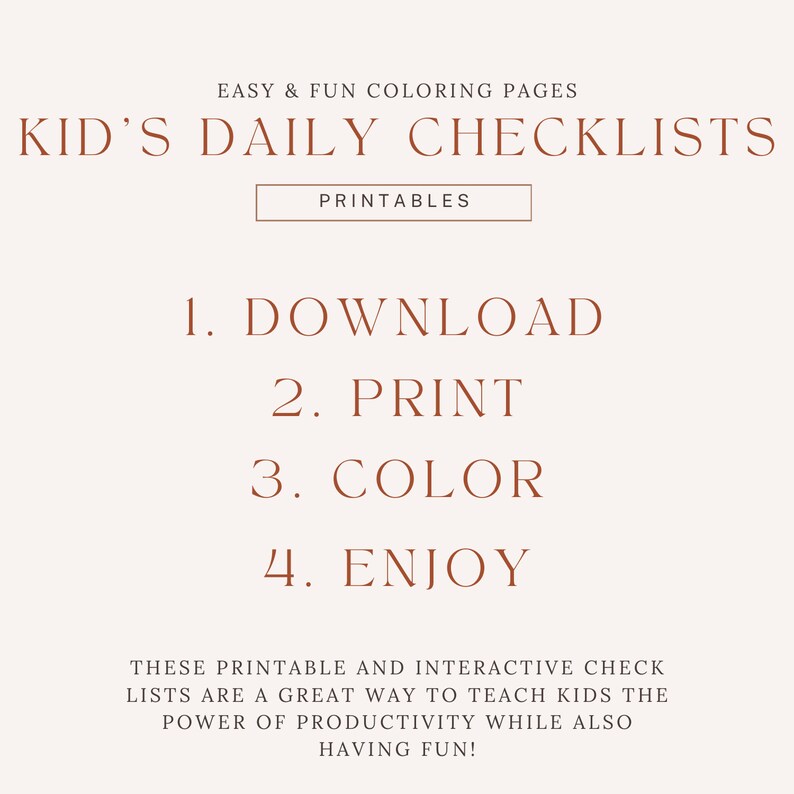 Kids Daily Chore Chart Coloring Page Printable Daily Routine Chore ...