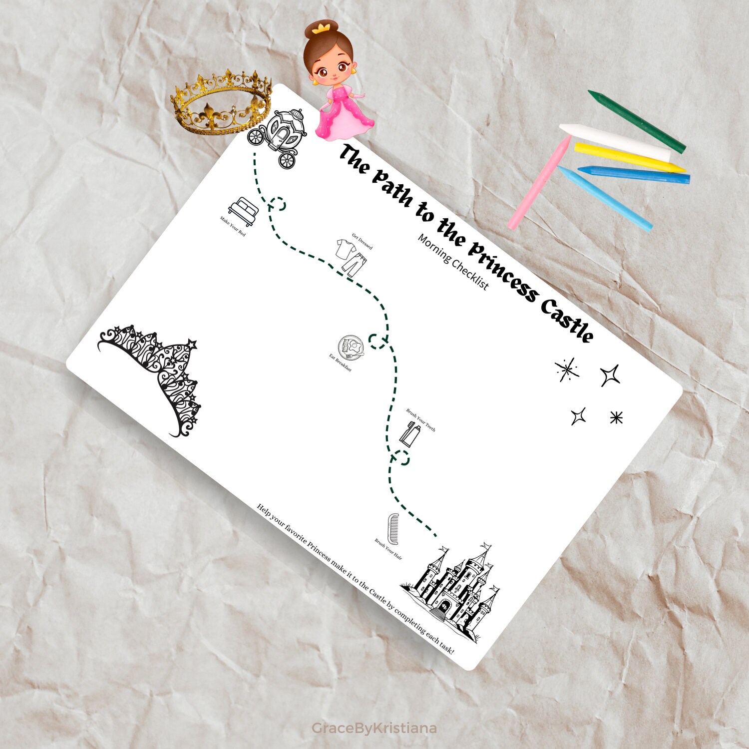 Kids Morning Chore Chart Coloring Pages Printable Daily Routine Chore ...