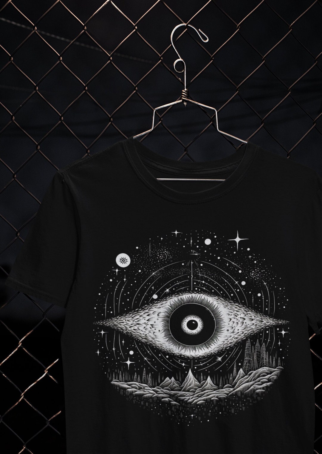 Weirdcore Eye Print T-shirt, Multiple Eye T-shirt, Whimsigoth ...