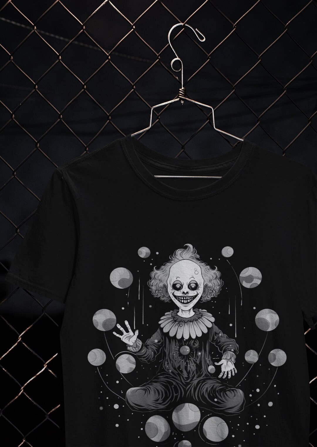 Psychedelic Clown T-shirt, Gothic Clothes, Y2K Grunge, Clowncore ...