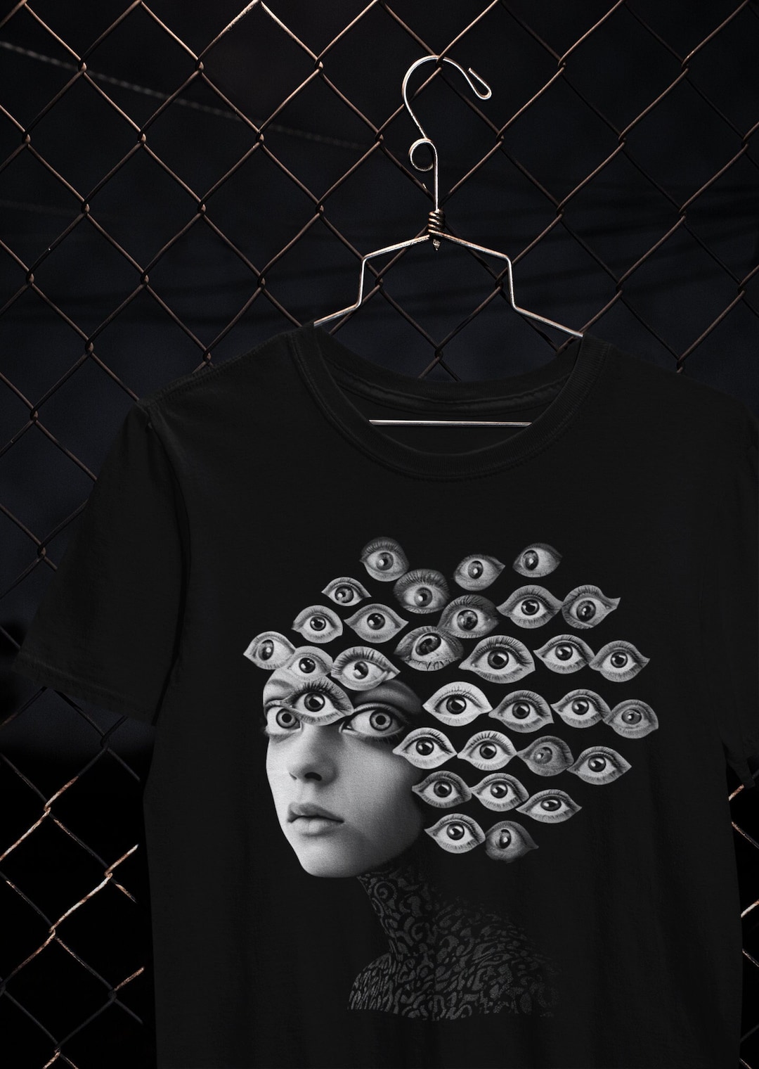 Multiple Eye Print T-shirt, Goth Clothes, Trad Goth, Alt Clothing ...