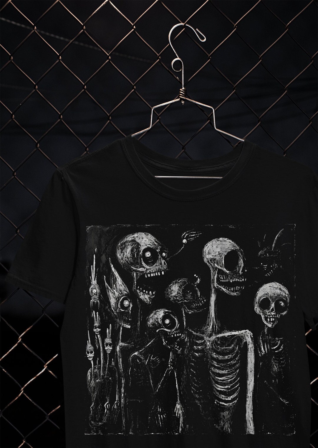 Weirdcore Creatures Shirt, Gothic Clothes, Y2K Clothing, Demons Tshirt ...