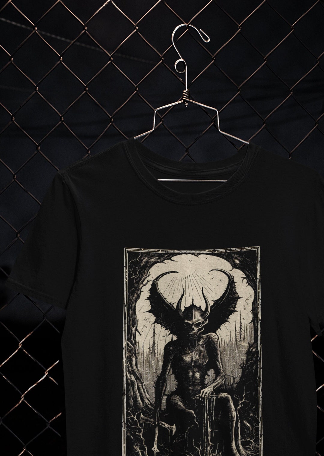 Devil Tarot Card T-shirt, Weirdcore, Satanic, Goth Devil Tshirt, Tarot ...