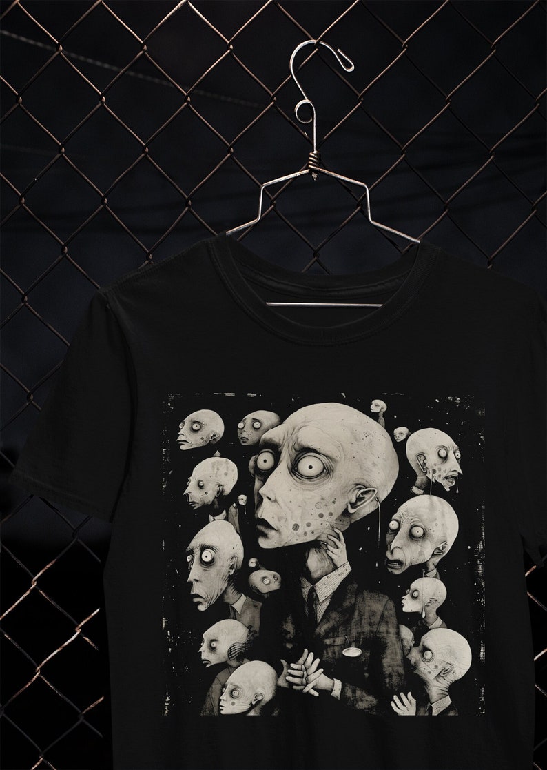 Creepy Heads T-shirt, Trad Goth, Goth Print Tshirt, Trad Goth ...