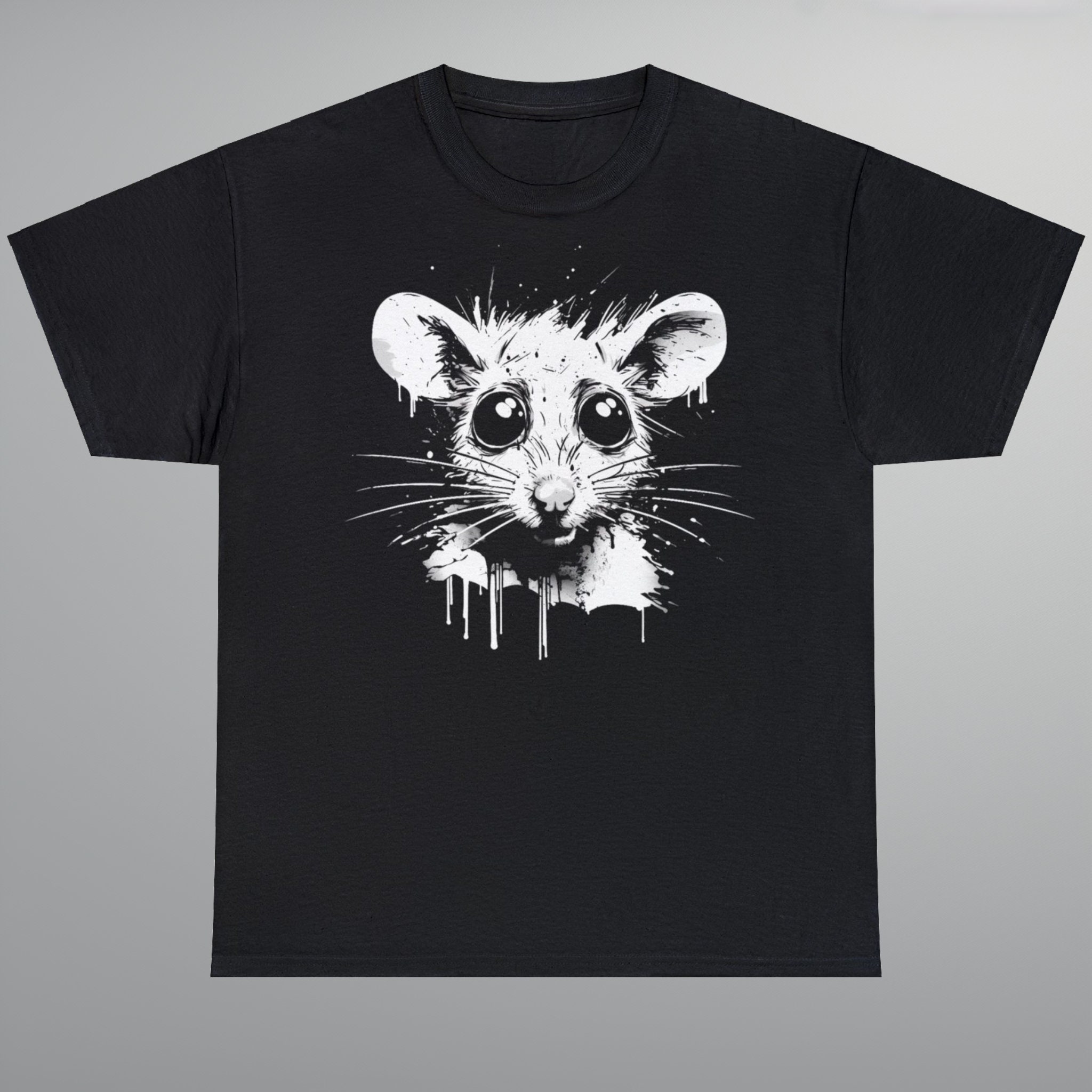 Creepy Weirdcore Rat Print Shirt, Gothic Rat T-shirt, Alt Aesthetic ...