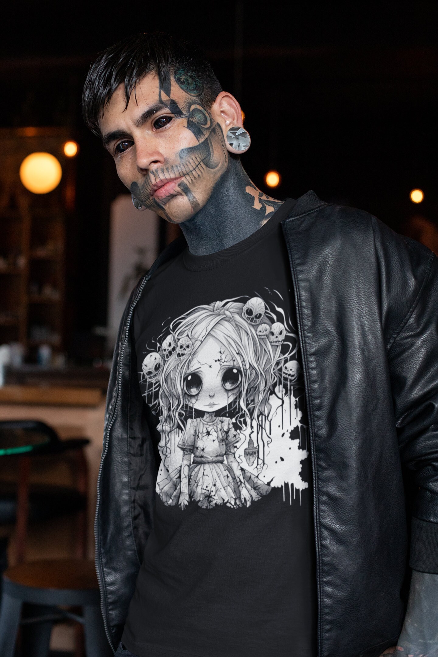 Goth Creepy Doll T-shirt, Weirdcore T-shirt, Goth Clothes, Oversized ...