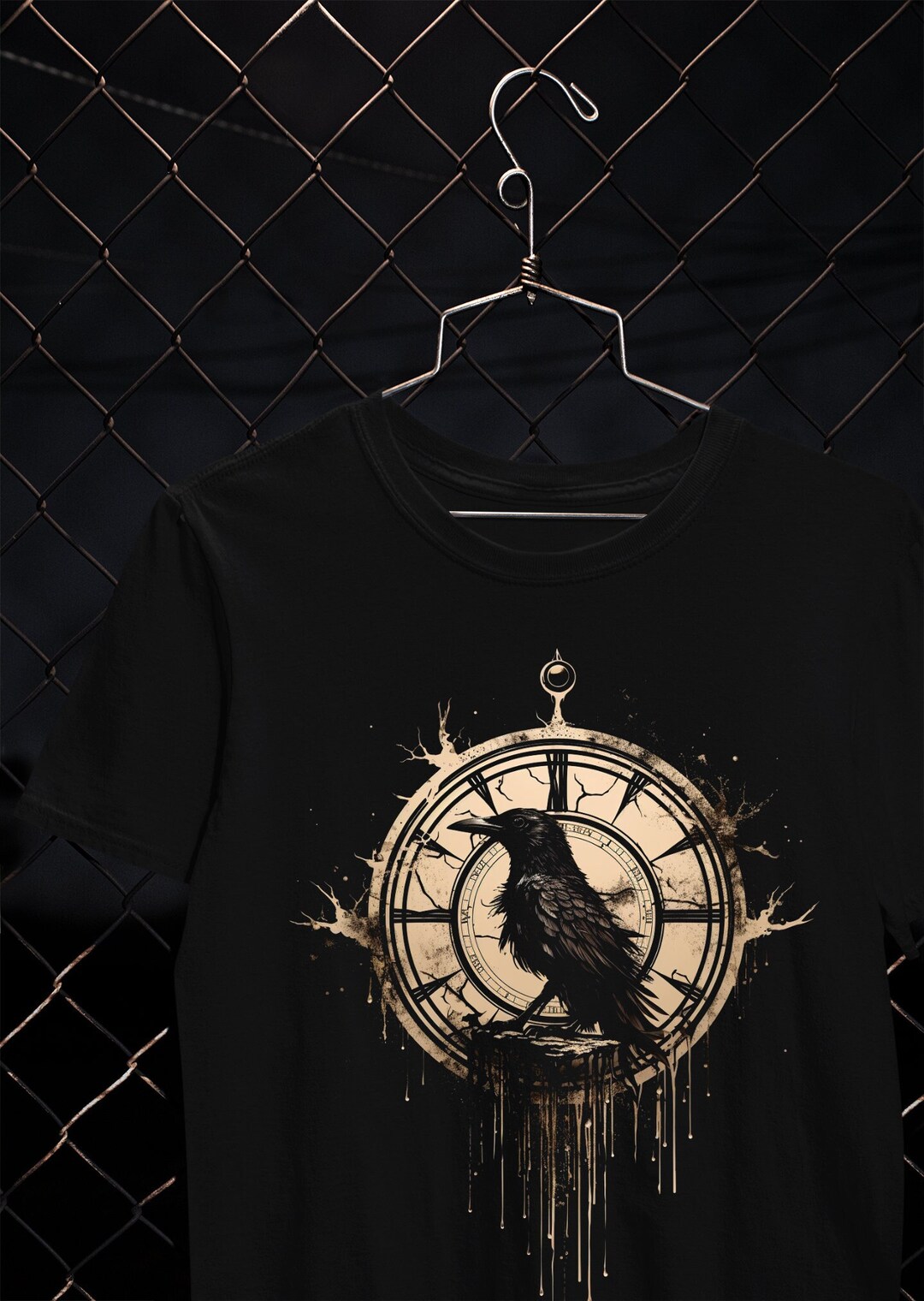 Gothic Crow T-shirt, Trad Goth, Goth Raven Tshirt, Crow Print Tshirt ...