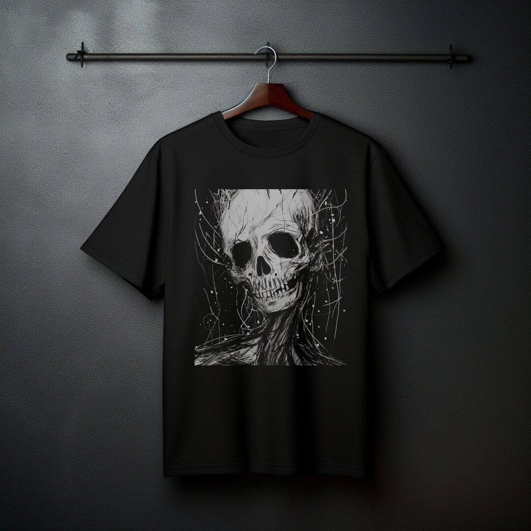 Weirdcore Psychodelic Skeleton Graphic T-shirt Horror Print - Etsy