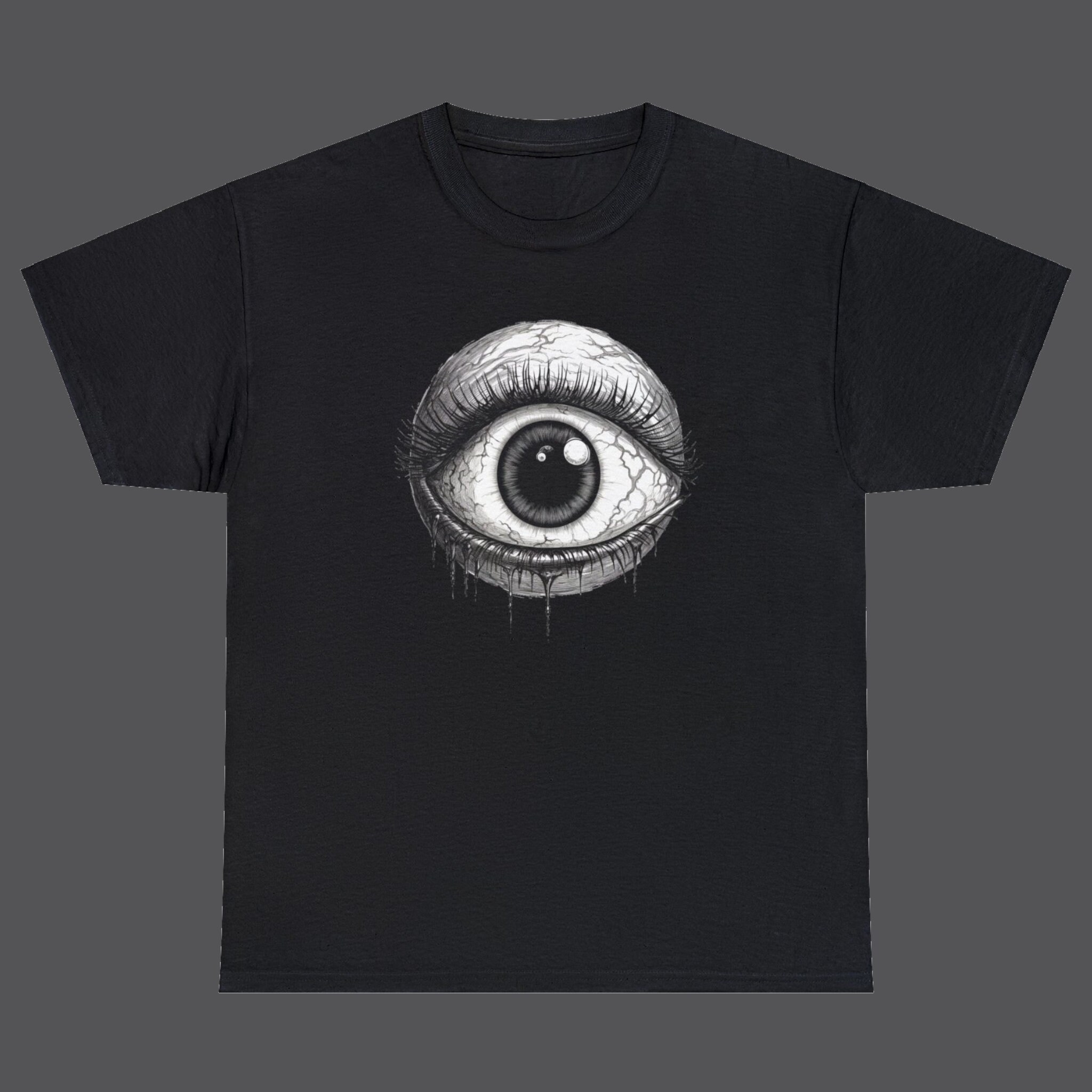 Goth Evil Eye T-shirt, Dark Art T-shirt, Embroidery Shirt, Weirdcore ...