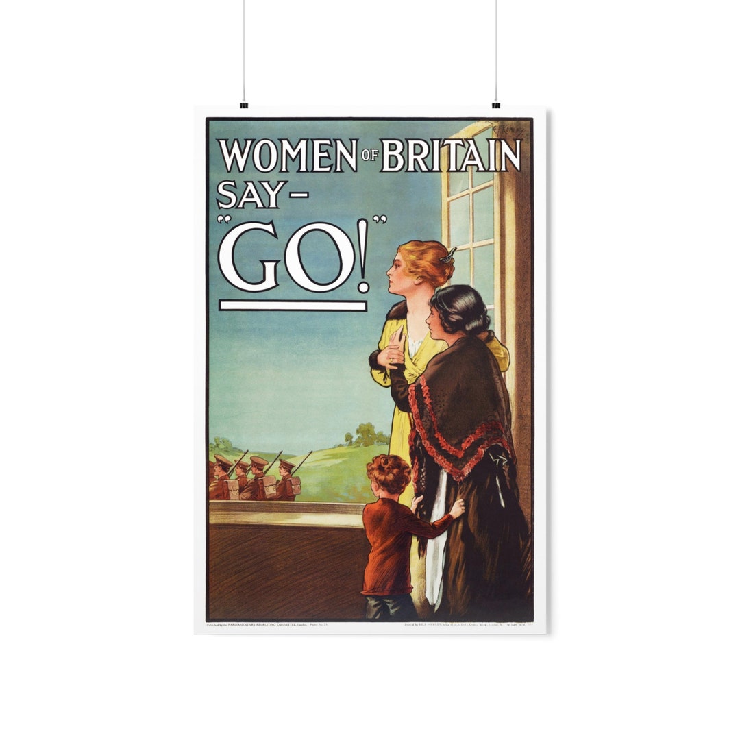 WW1 Vintage Poster women of Britain Say Go From 1915 - Etsy