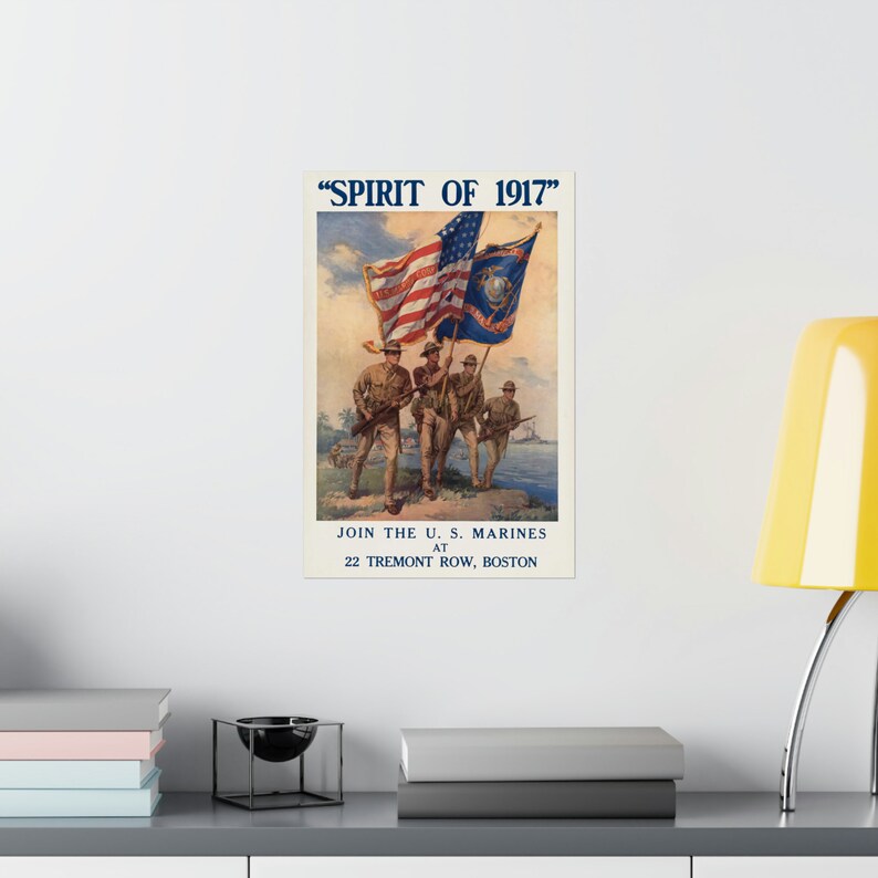 WW1 War Propaganda US Marines Recruitment Poster ("spirit of 1917") - Etsy
