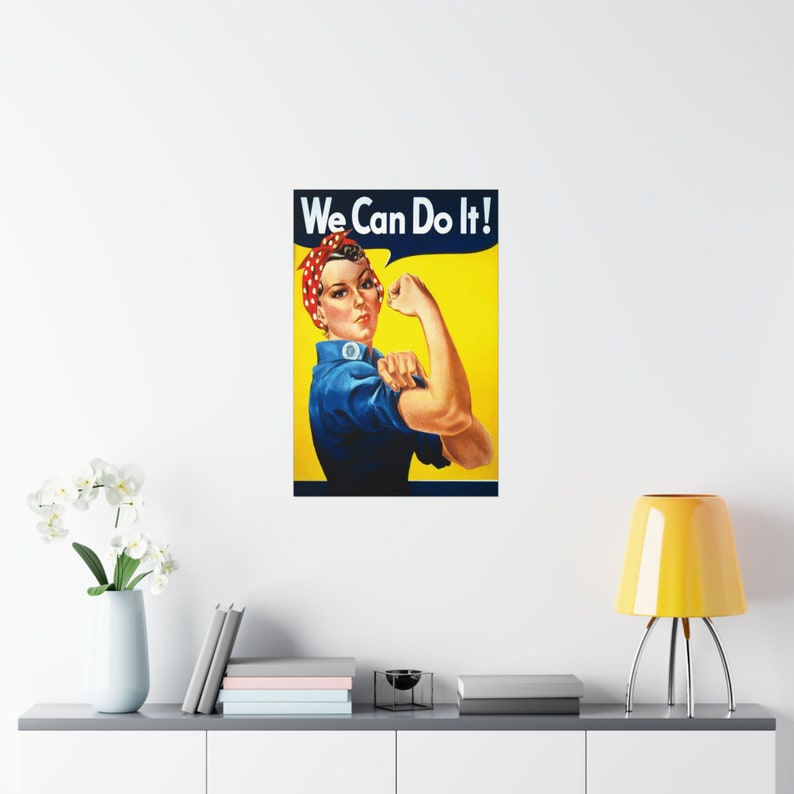 Vintage Poster ("rosie the Riveter") - Retro Wall Artwork - Etsy
